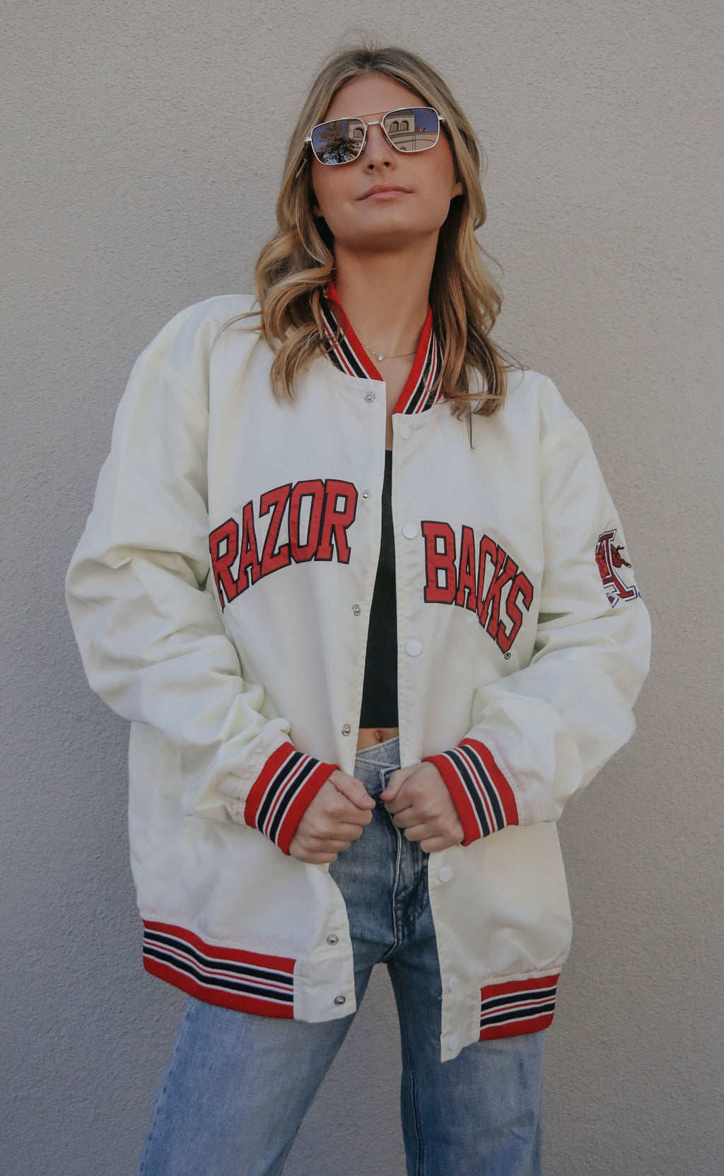 arkansas razorbacks vintage jacket – Riffraff